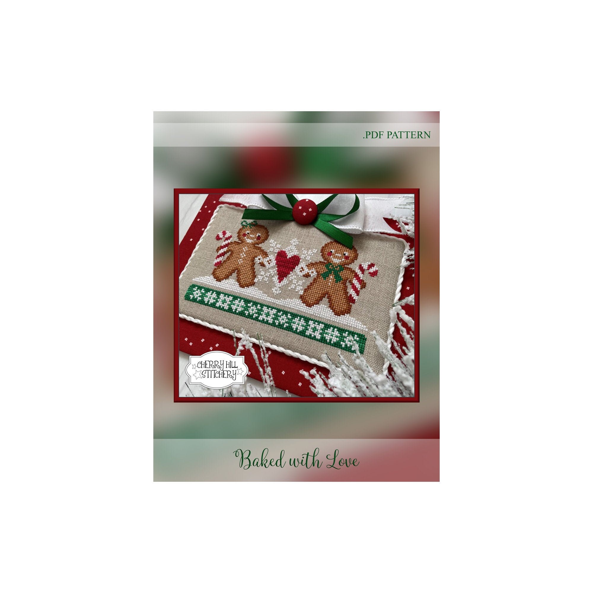 Baked With Love .PDF Cross Stitch Pattern by Cherry Hill - Etsy