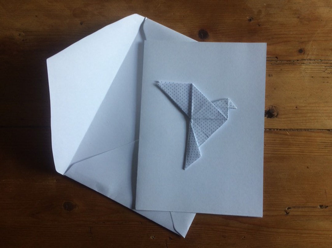 Dove Origami Card Get Well Soon Card Condolence Card Birthday Card ...