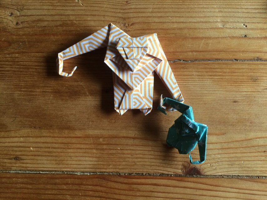 Orangutans Origami Card Birthday Card Send a Hug Mothers | Etsy