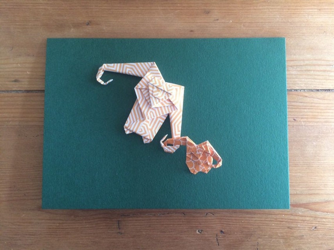 Orangutans Origami Card Birthday Card Send a Hug Mothers | Etsy