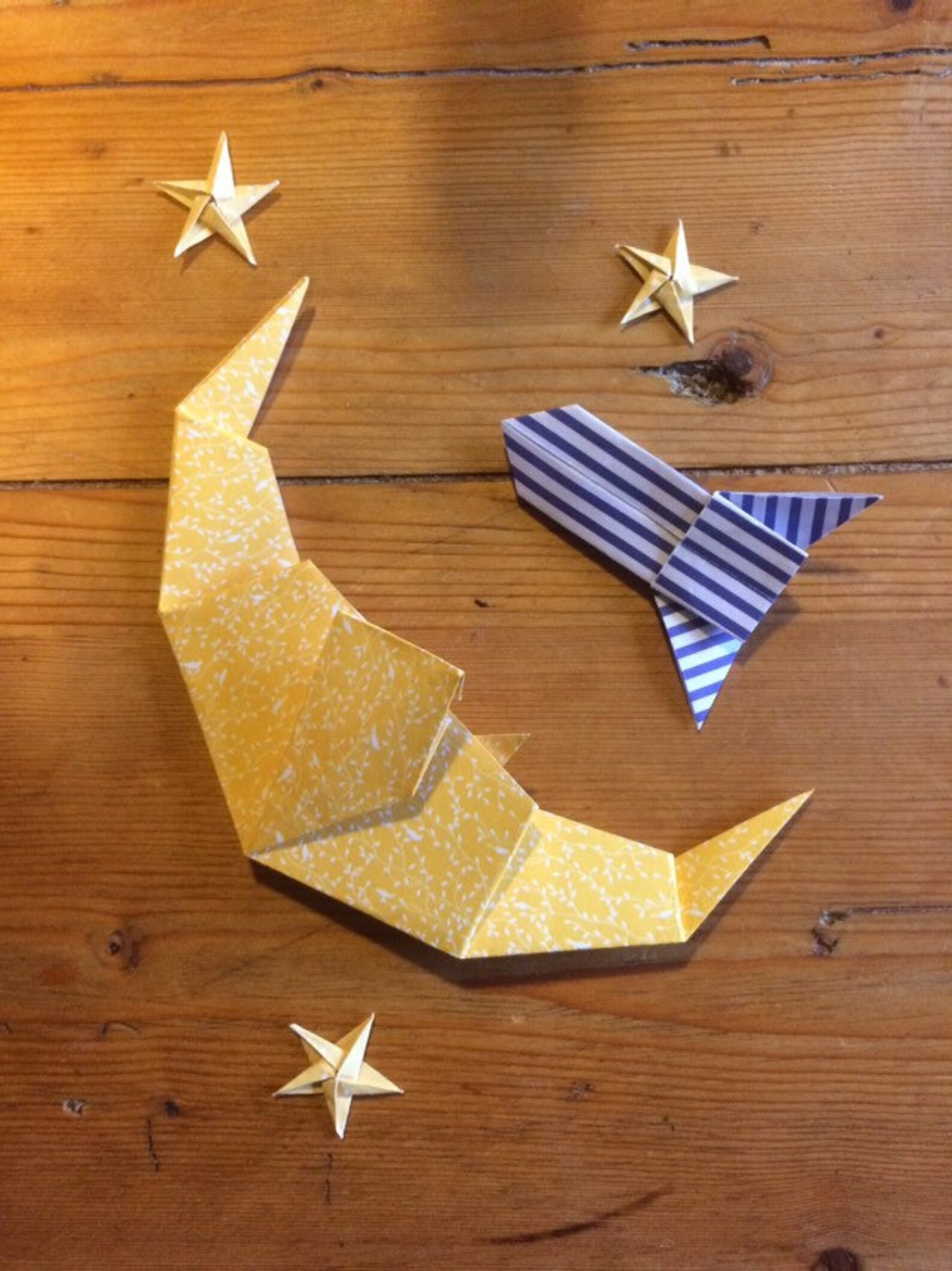 Space Exploration Origami Card Moon and Stars Origami - Etsy