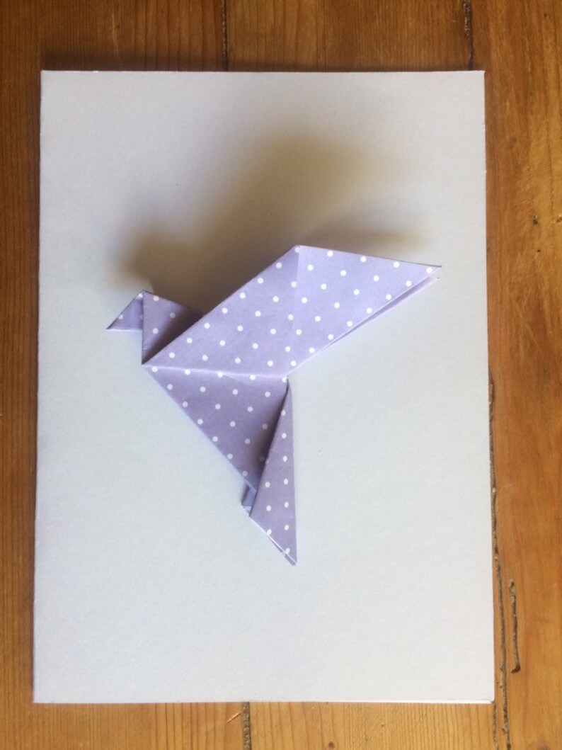 Dove Origami Card Get Well Soon Card Condolence Card Birthday Card ...