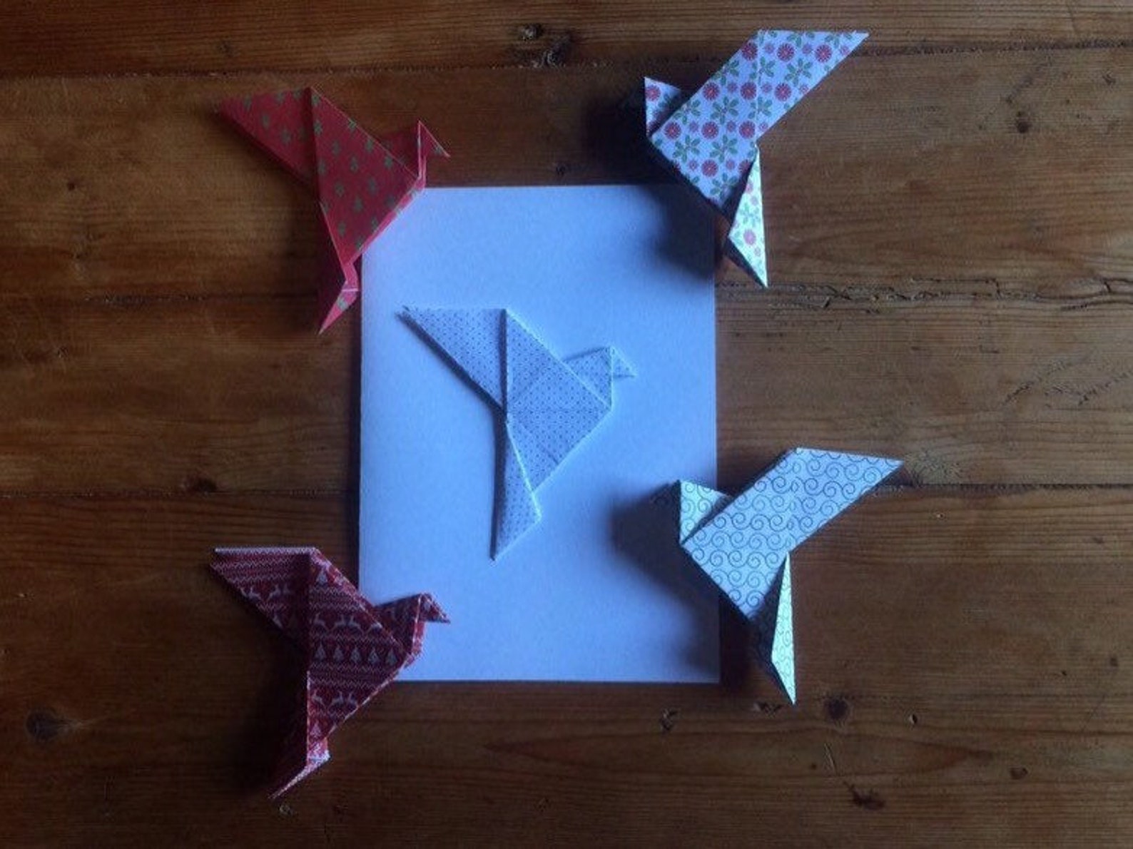 Dove Origami Card Get Well Soon Card Condolence Card Birthday Card ...