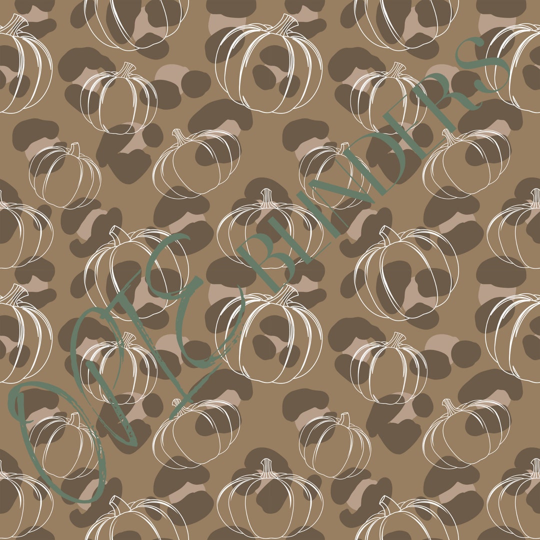 Cheetah Pumpkin Spice Seamless Pattern-halloween Sublimation Digital ...