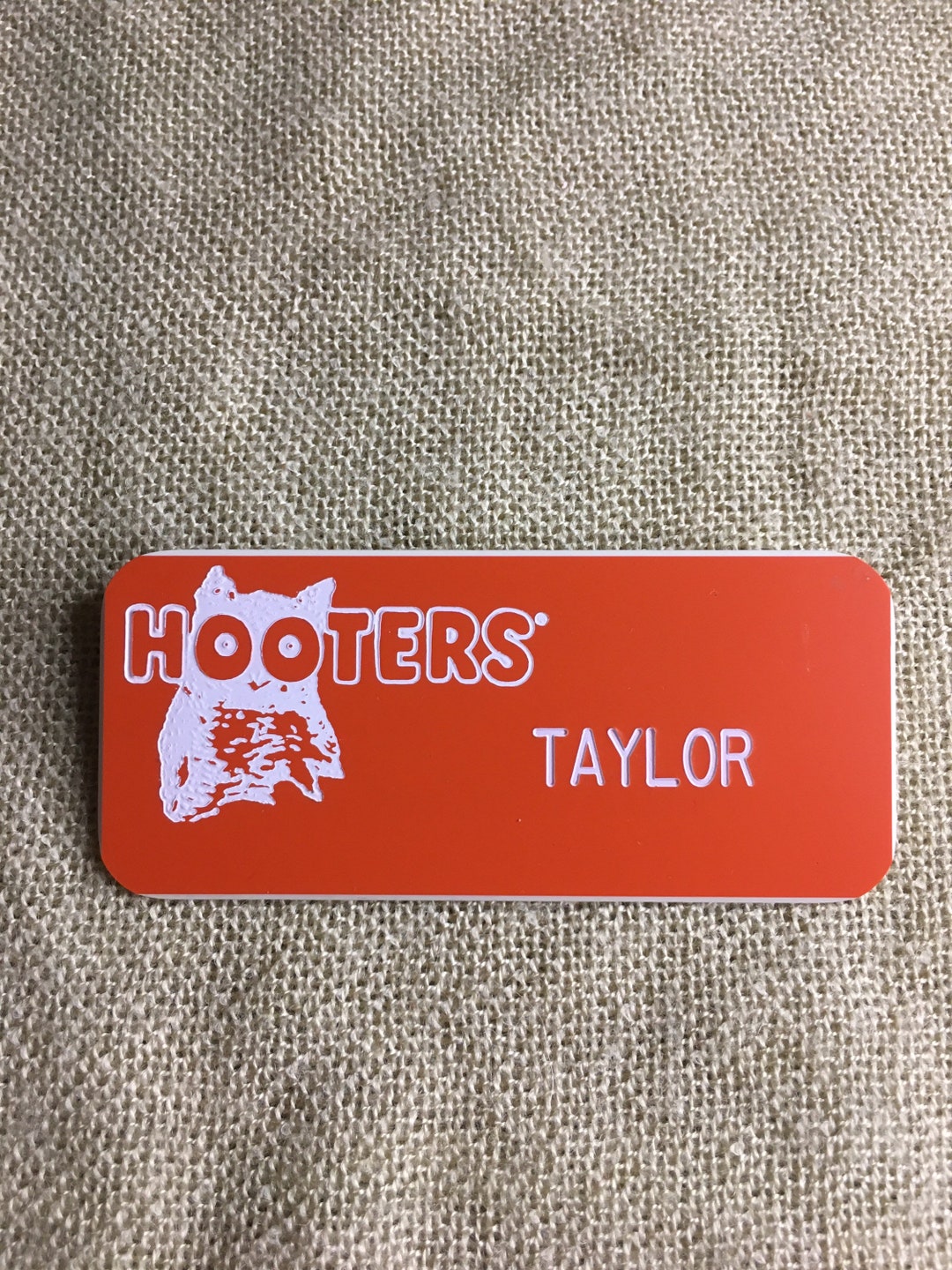 New Hooters Girl Uniform Name Tag “taylor” - Etsy