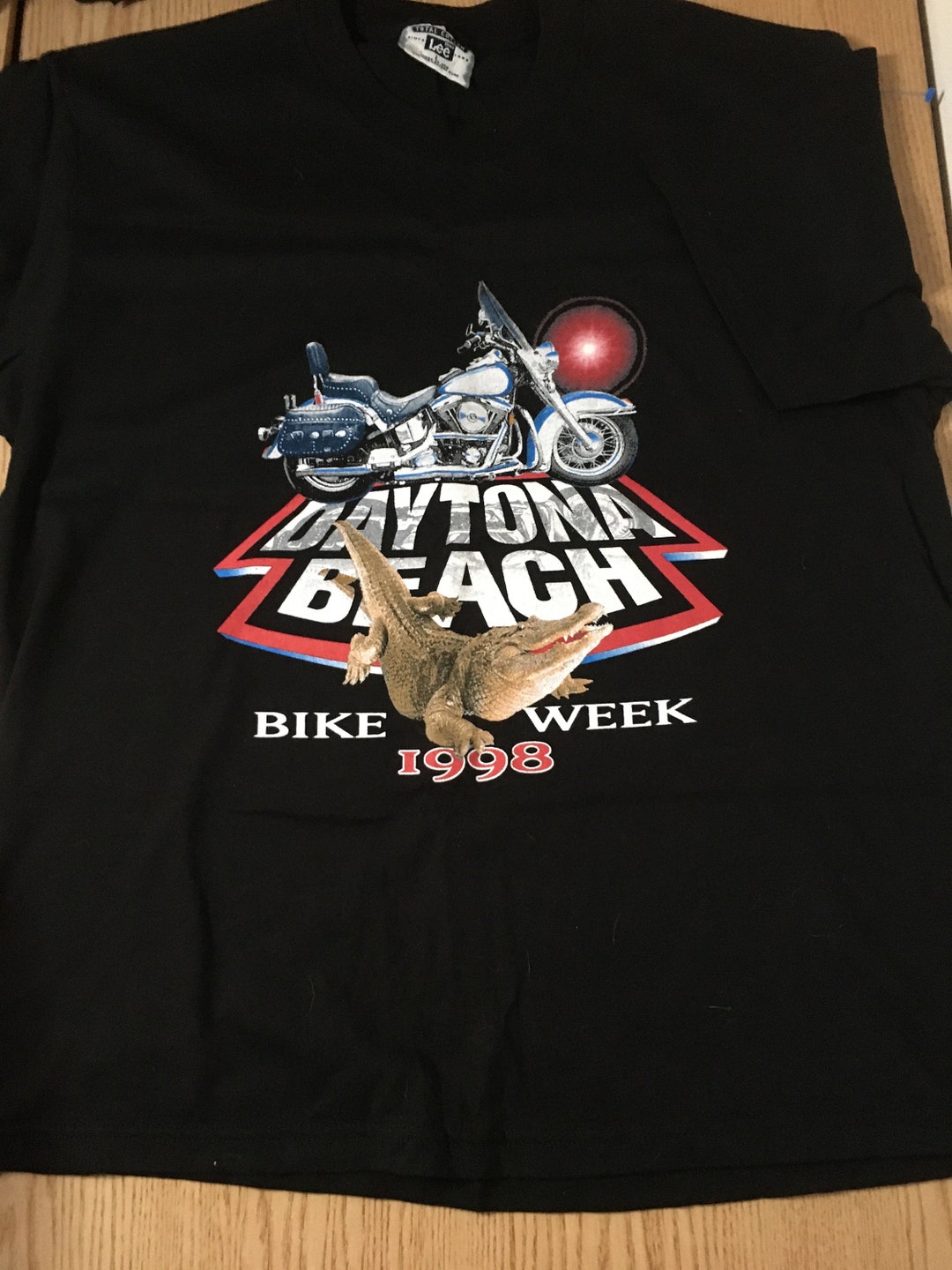 New Mens Vintage Daytona Beach Florida Bike Week 1998 T-shirt Black ...