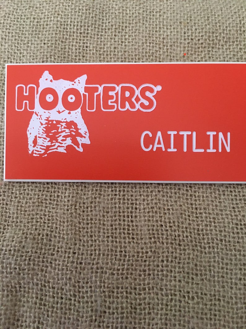 New Hooters Girl Uniform Name Tag caitlin - Etsy