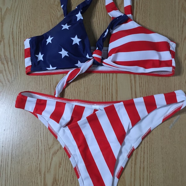 American Flag Bikini - Etsy