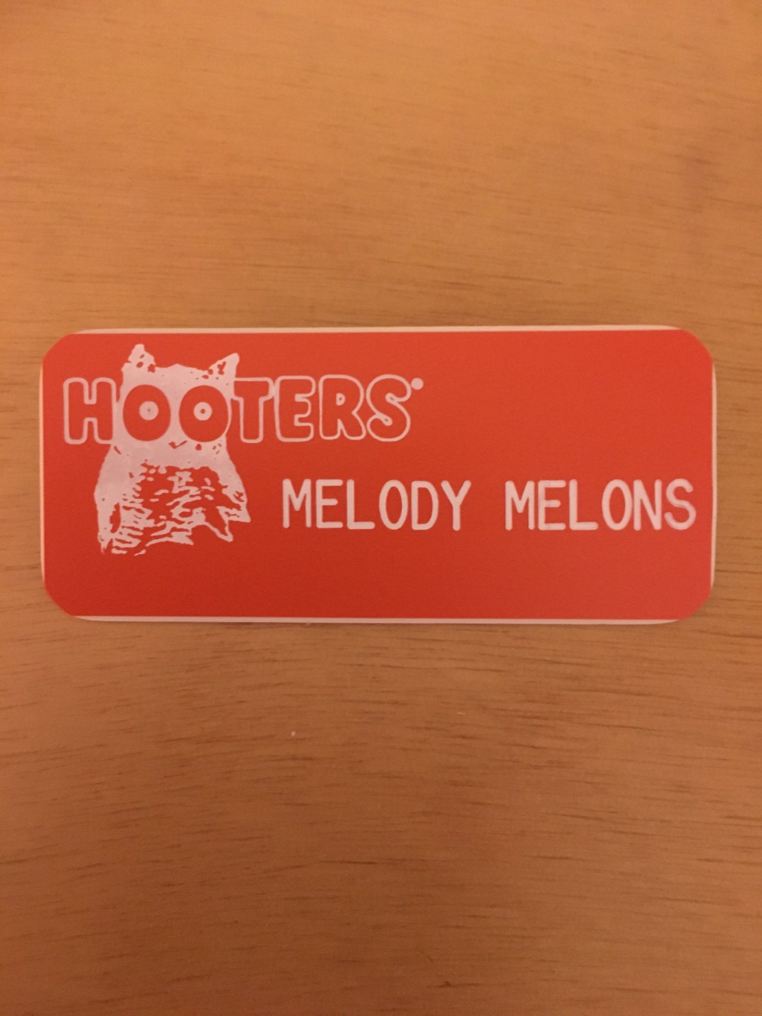 New Hooters Girl Uniform Name Tag “melody Melons” - Etsy
