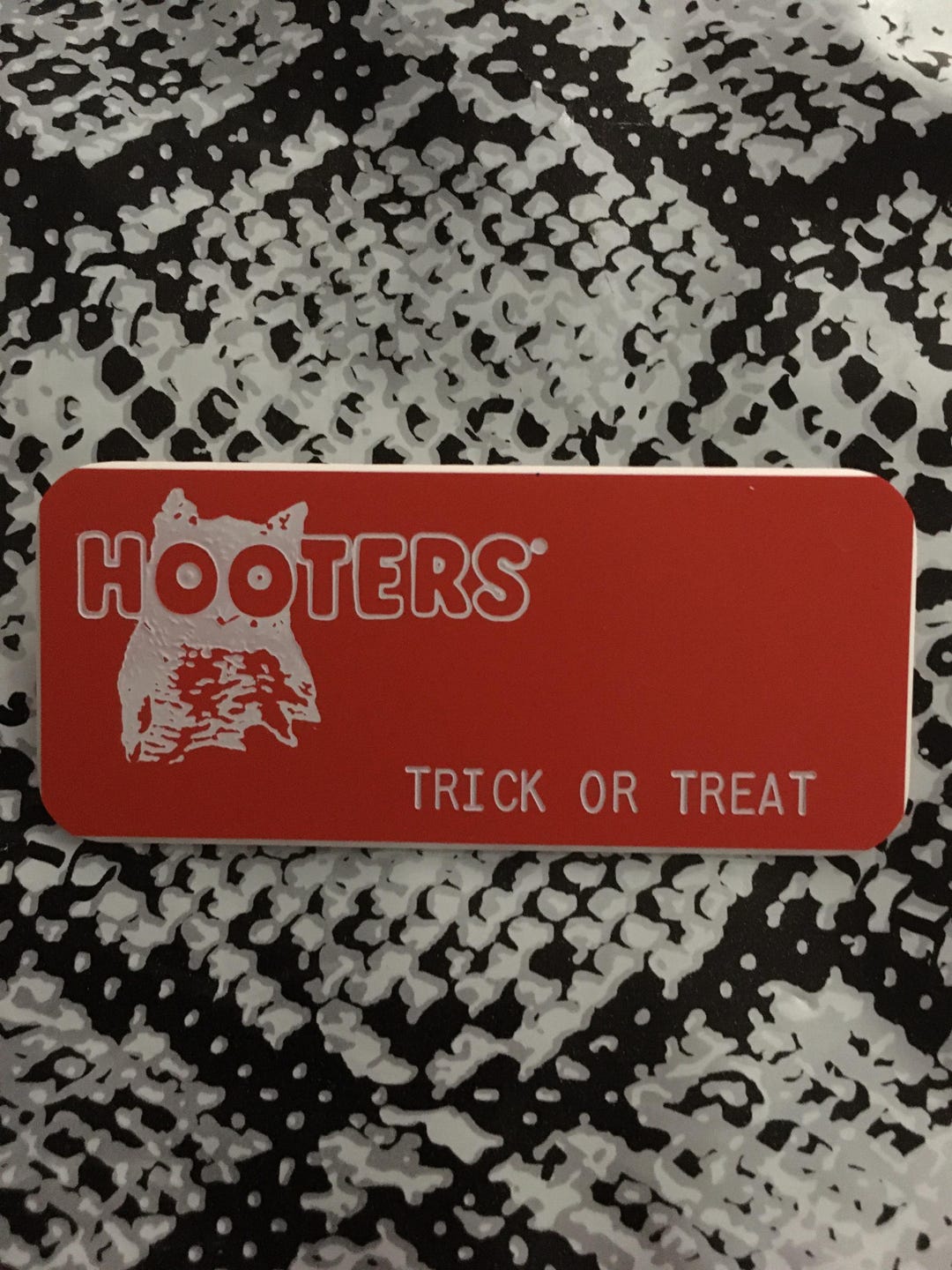 New Women’s Hooters Girls Uniform Name Tag “trick or Treat” - Etsy