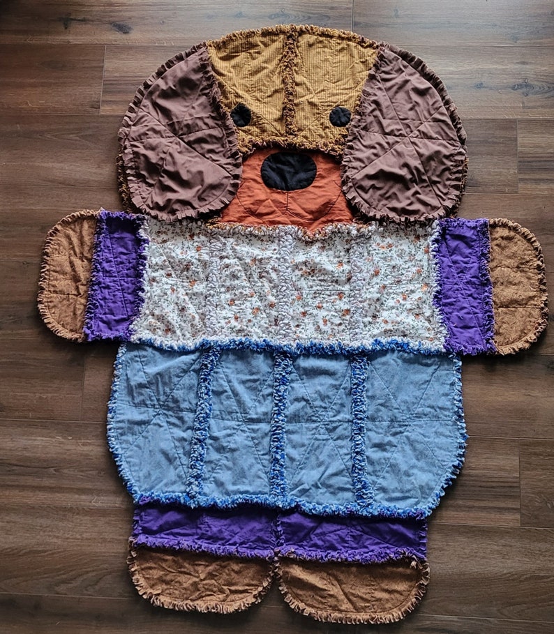 Handcrafted Dog Rag Quilt Great Gift for Babies or Toddlers Crib Size ...