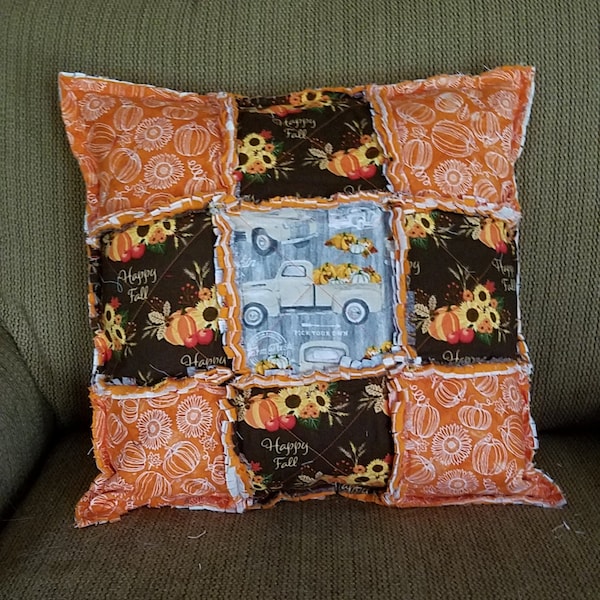 Rag Quilt Pillow - Etsy