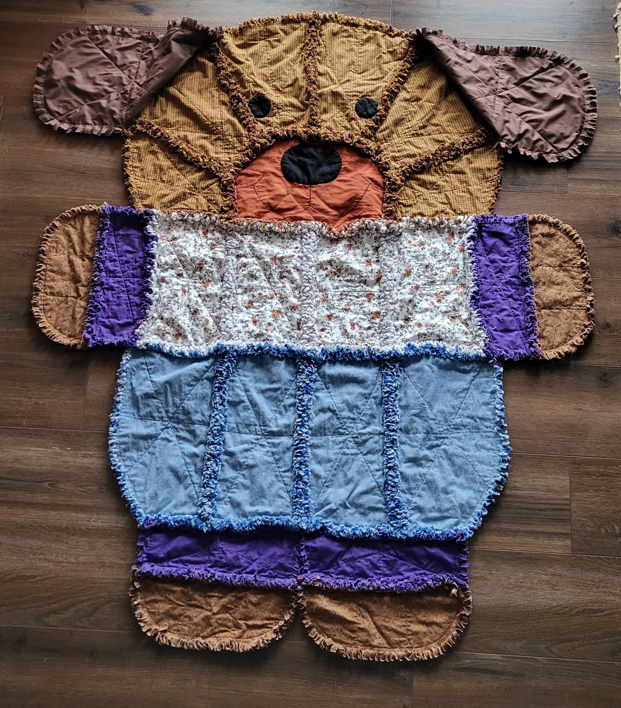 Handcrafted Dog Rag Quilt Great Gift for Babies or Toddlers Crib Size ...