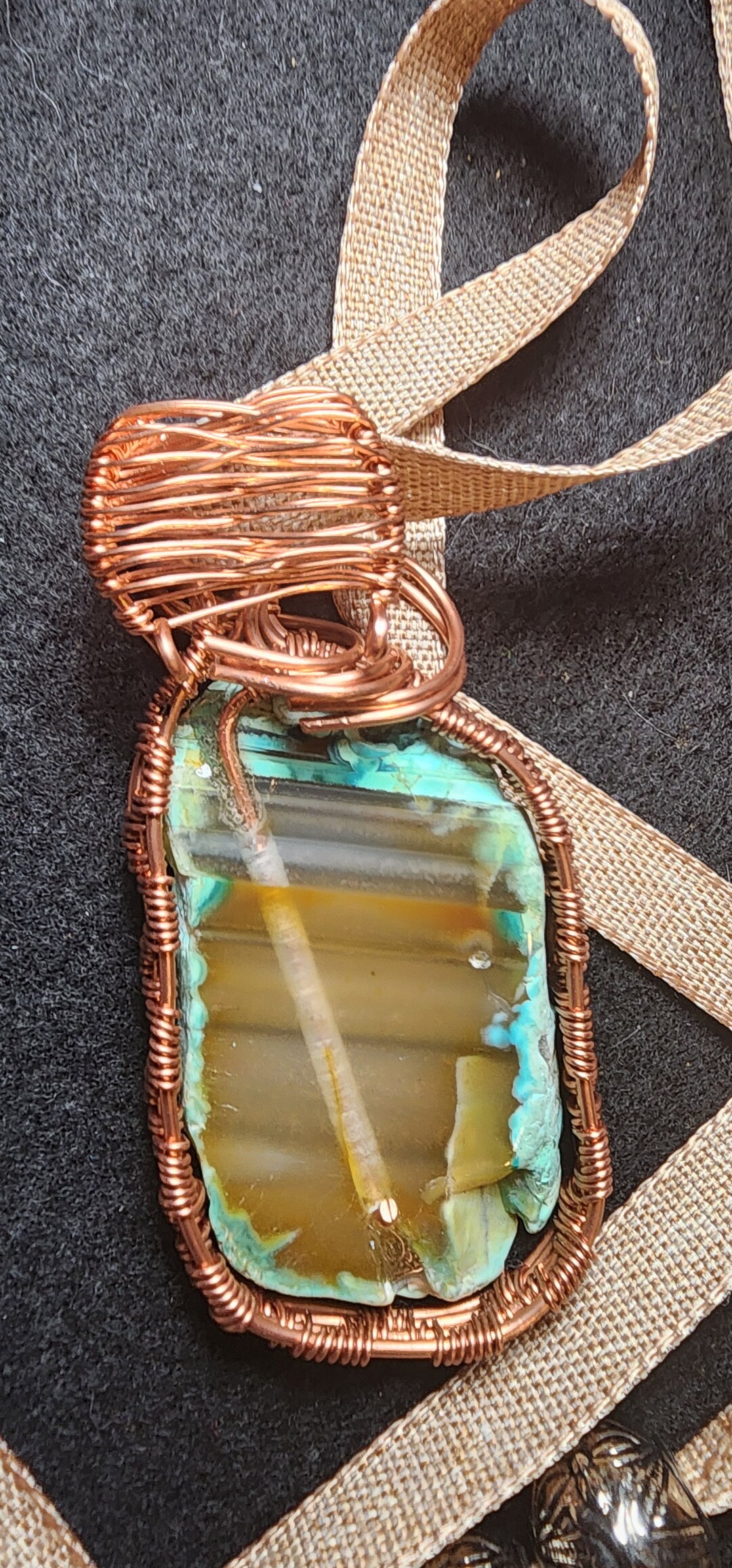 Drilled Stone Wire Wrapped Statement Necklace - Etsy