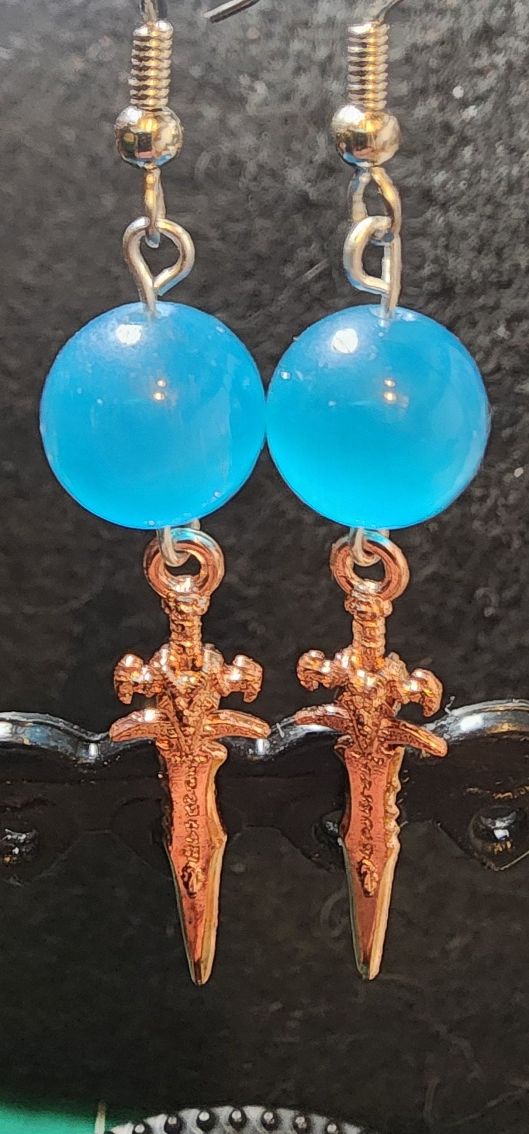 Drop Dagger and Cats Eye Bead - Etsy