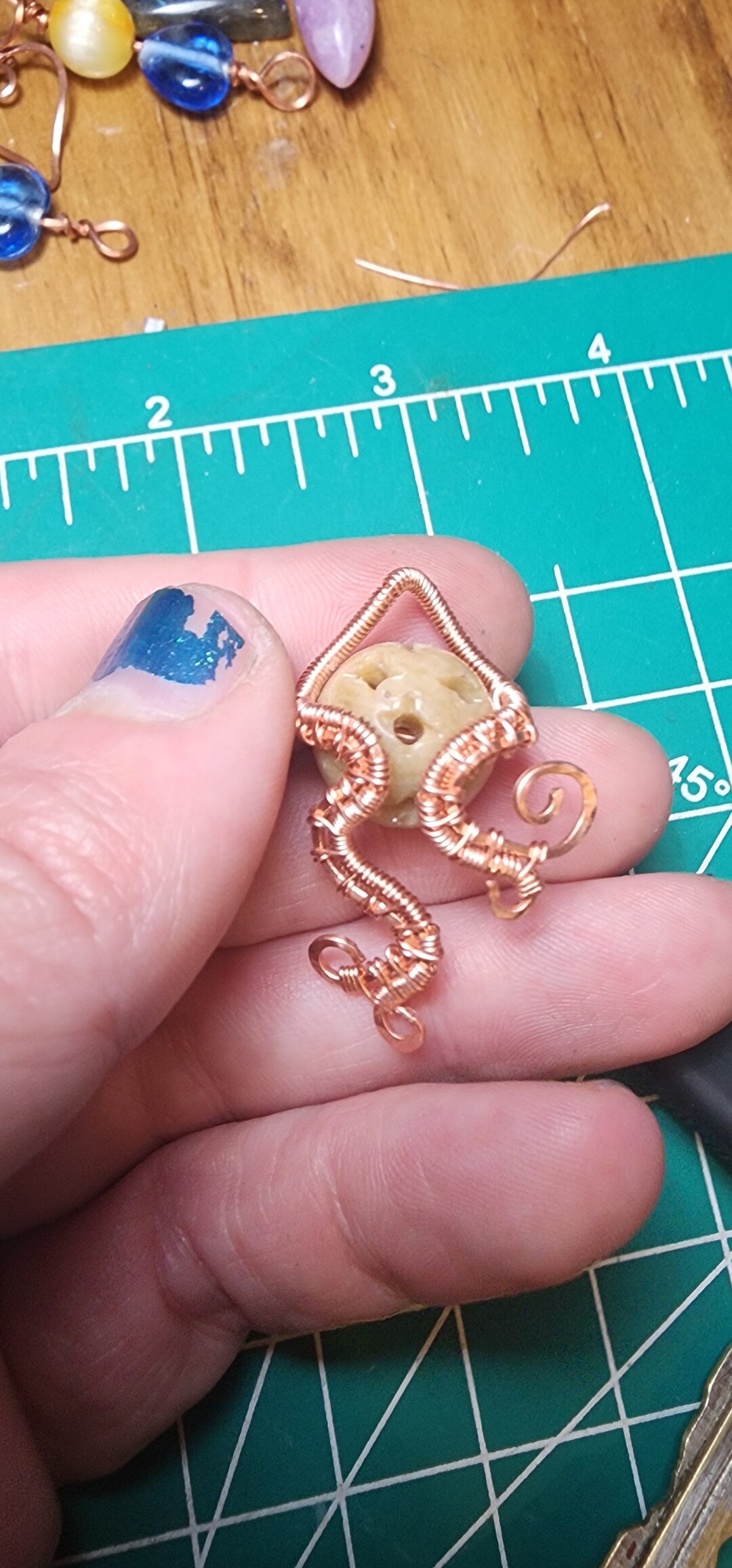 Copper and Soapstone Worry Necklace - Etsy