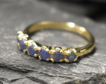 Gold Sapphire Ring | Etsy