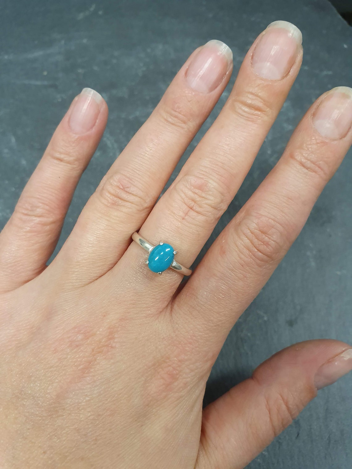 Turquoise Ring Natural Turquoise December Birthstone Blue | Etsy