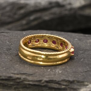 Gold Ruby Ring Stackable Gold Ring July Ring Natural Ruby - Etsy