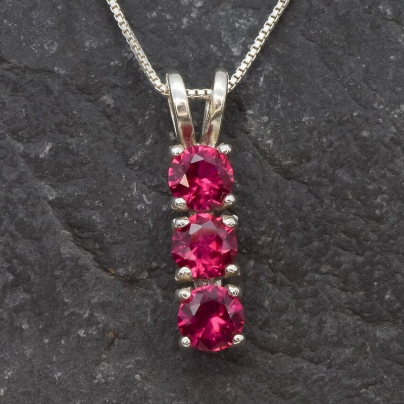 Red Ruby Necklace - Etsy