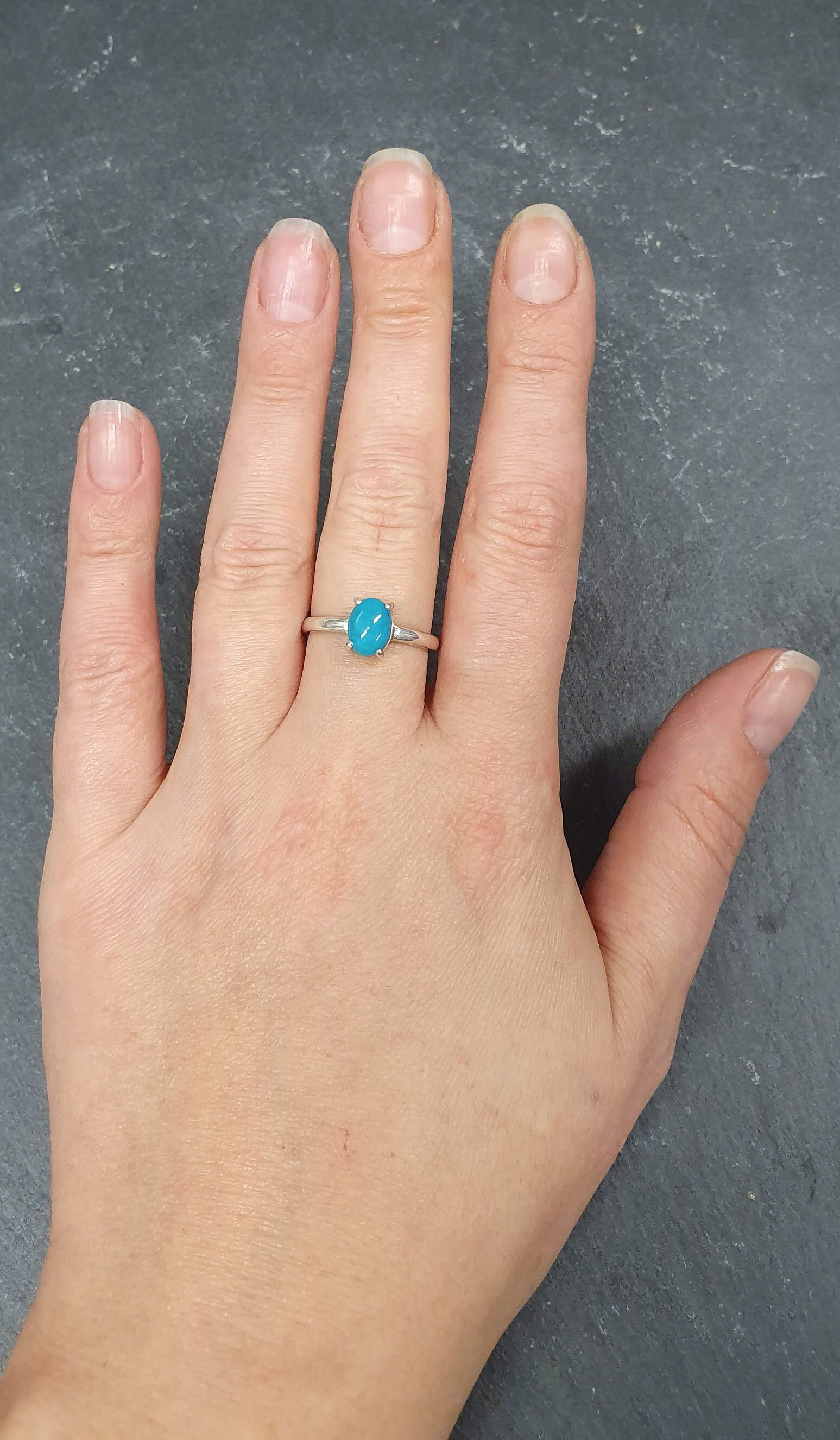 Turquoise Ring Natural Turquoise December Birthstone Blue | Etsy