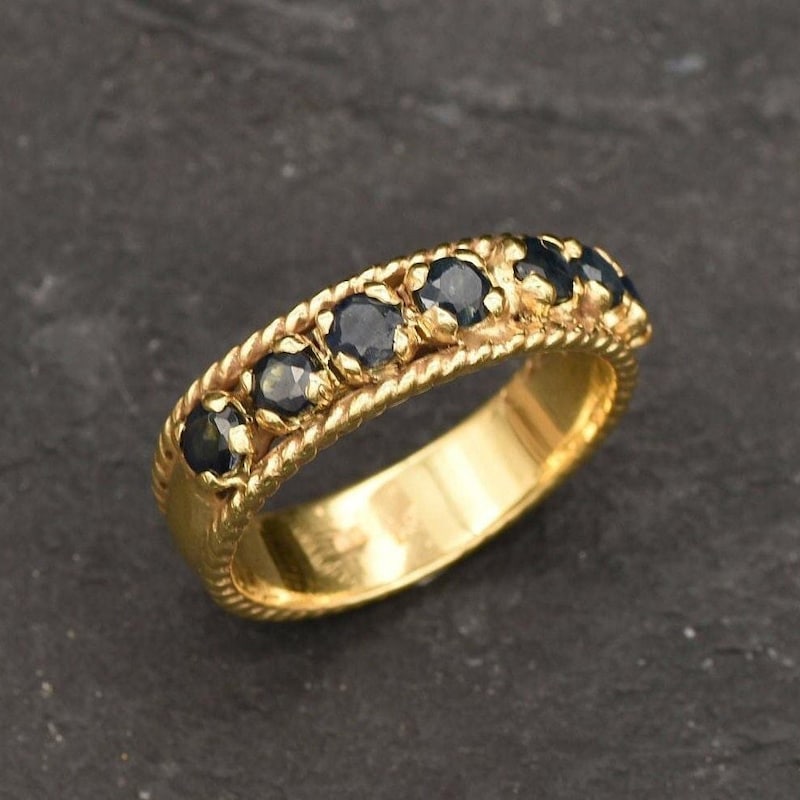Gold Sapphire Ring - Etsy