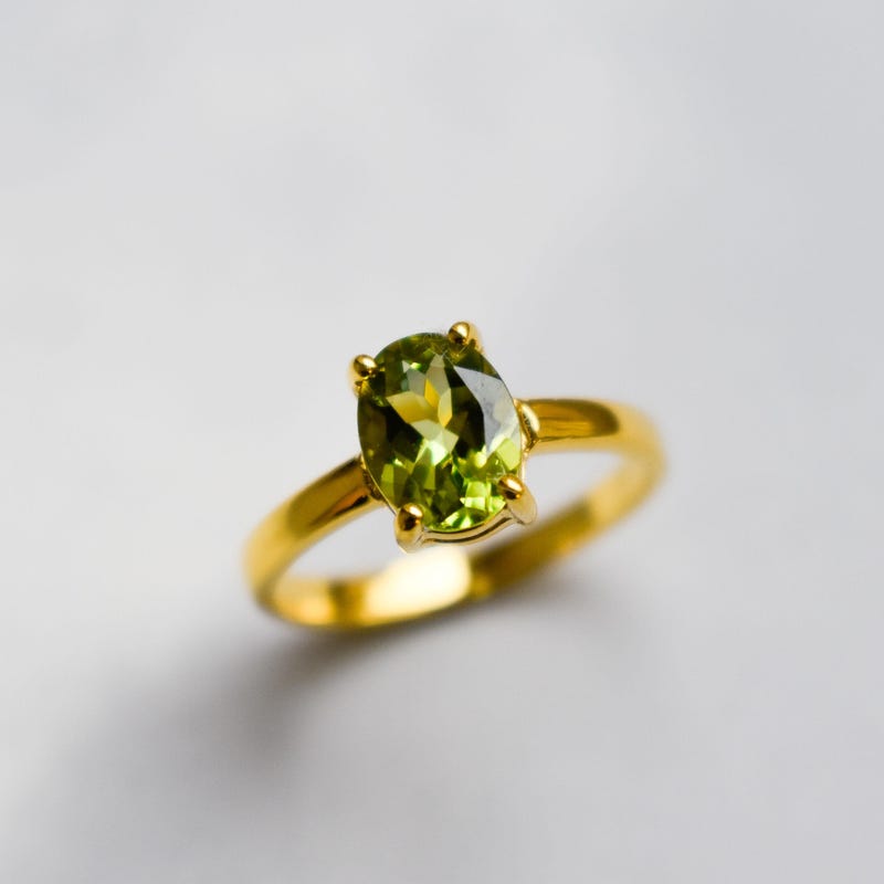 Gold Fill Peridot Rings - Etsy UK