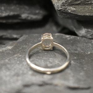 Rose Quartz Ring Natural Rose Quartz Solitaire Ring Dainty - Etsy