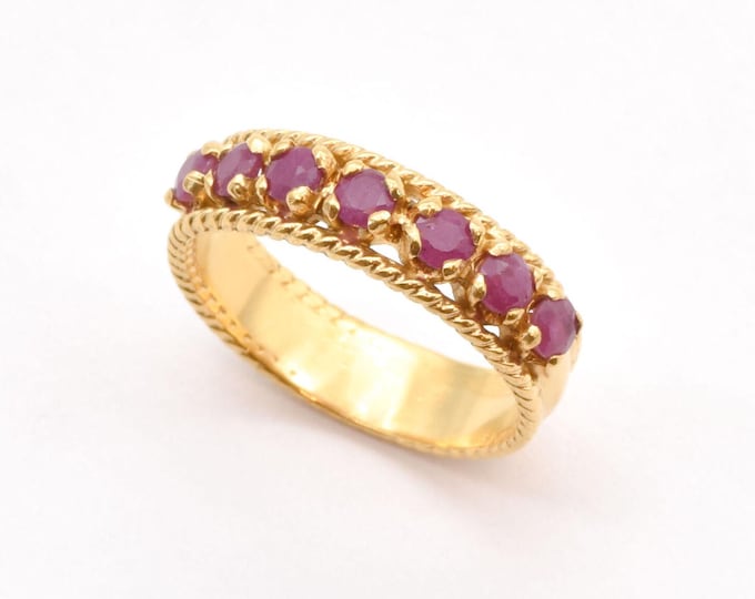 14K Solid Gold Heart Solitaire Ring, 14K Gold Ruby Gemstone Ring, Genuine Natural Ruby Ring ...