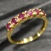 Gold Ruby Ring, Natural Ruby Ring, July Birthstone, Stackable Ring, Ruby Vintage Ring, Gold ...