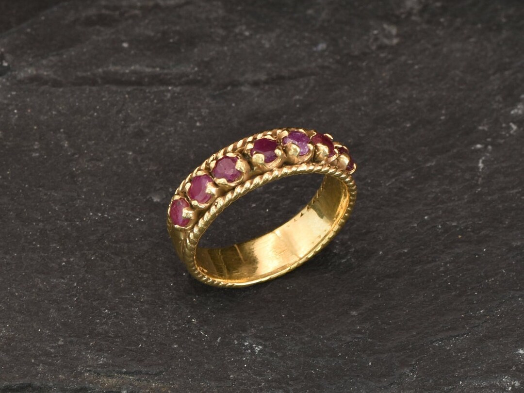 Gold Ruby Ring Stackable Gold Ring July Ring Natural Ruby - Etsy