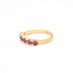 Gold Ruby Ring, Natural Ruby Ring, July Birthstone, Stackable Ring, Ruby Vintage Ring, Gold ...
