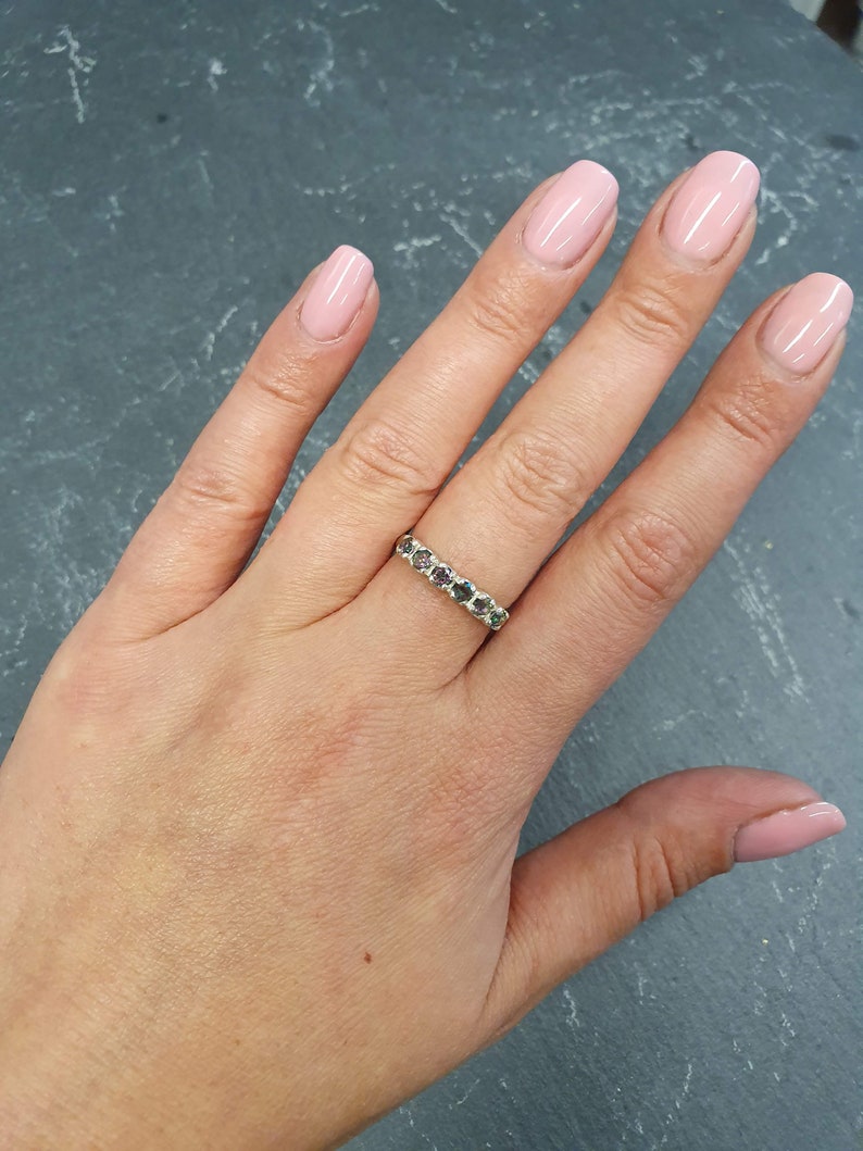 Mystic Topaz Band Natural Topaz Band December Birthstone | Etsy