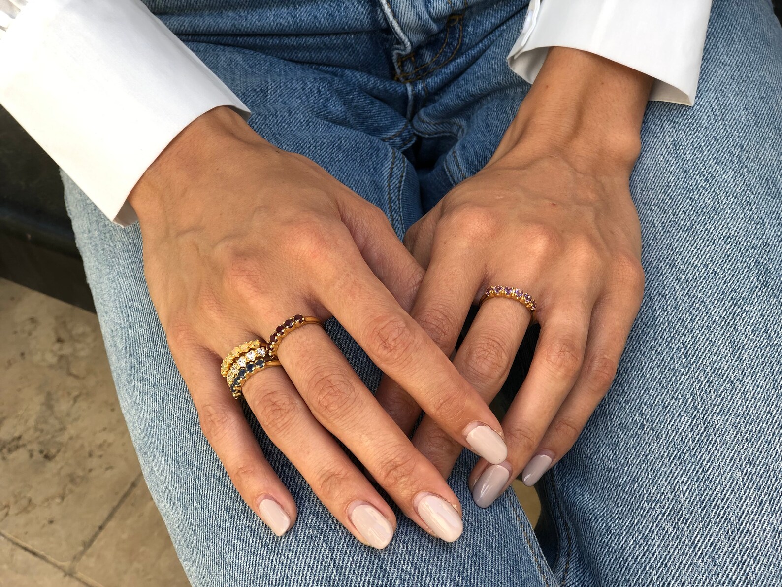 Opal Band Ethiopian Opal Band Natural Opal October | Etsy