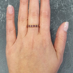 Gold Ruby Ring Natural Ruby Ring July Birthstone Stackable - Etsy UK