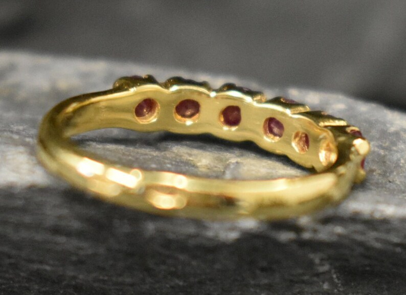 Gold Ruby Ring Natural Ruby Ring July Birthstone Stackable - Etsy