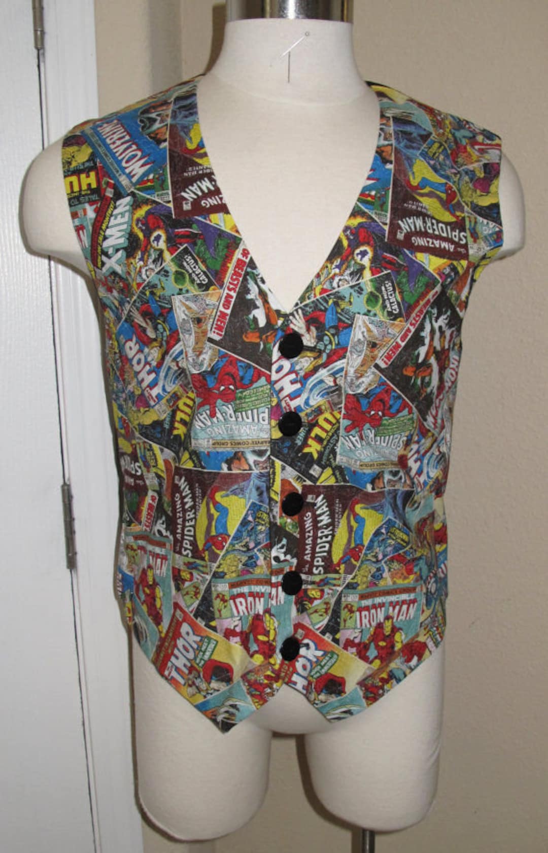 Comic Book Print Wedding or Graduation Geeky Sporty Vest or Tuxedo Vest ...