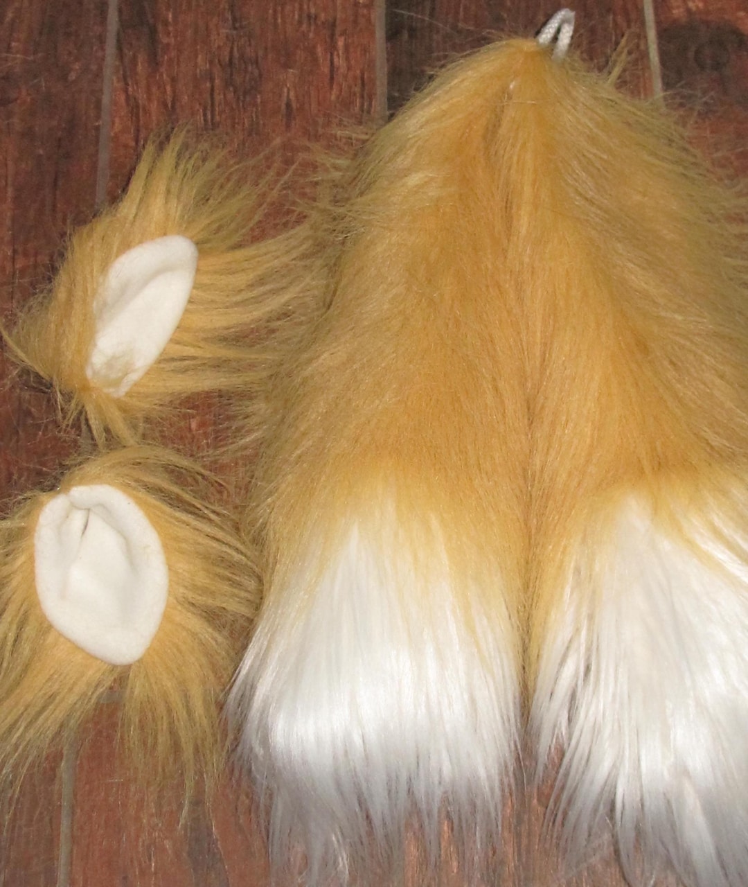 Soft Gold Fox Cosplay Costume, Sonic Prower Tails Faux Fur Ears & 10 ...