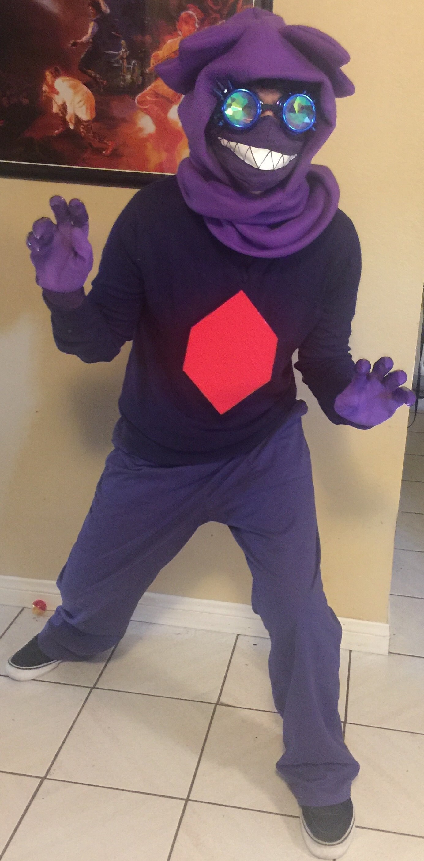 Pokemon Sableye Purple Fleece Ear Scarf Hoodie Hat Child to - Etsy UK