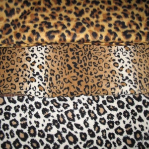 Leopard Print Fleece Fabric Sold by Quarter, Half Yard or a Full Yard ...