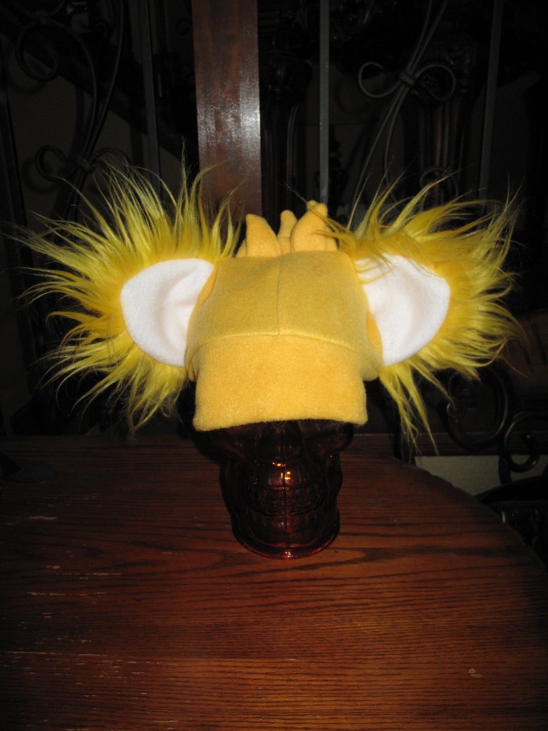 Sonic Yellow Foxy Warm Winter Fleece With Fur Ears Beanie Hat - Etsy