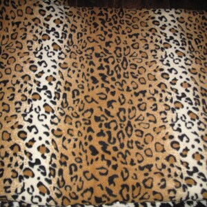 Leopard Print Fleece Fabric Sold by Quarter, Half Yard or a Full Yard ...