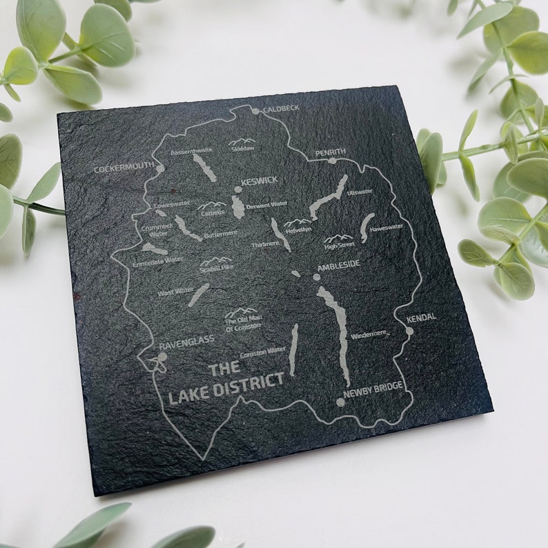 Lake District Map Coaster - Etsy