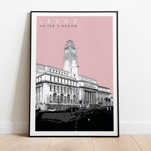 Leeds Print Leeds Poster Leeds Wall Art Print England - Etsy UK