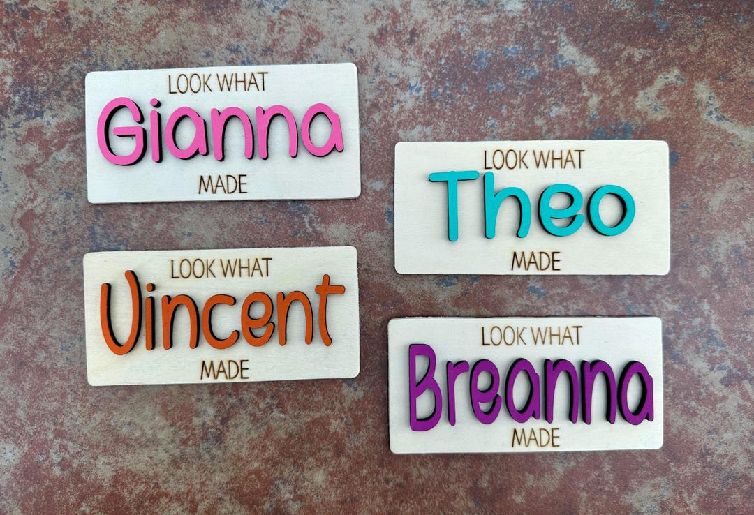 Personalized Child Artwork Magnet/ Look What I Made Magnet/ Kids Magnet ...