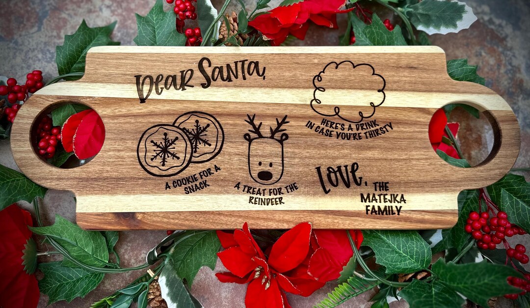 Custom Santa Cookie and Milk Tray/ Christmas Eve Tray for Kids/ Santa ...