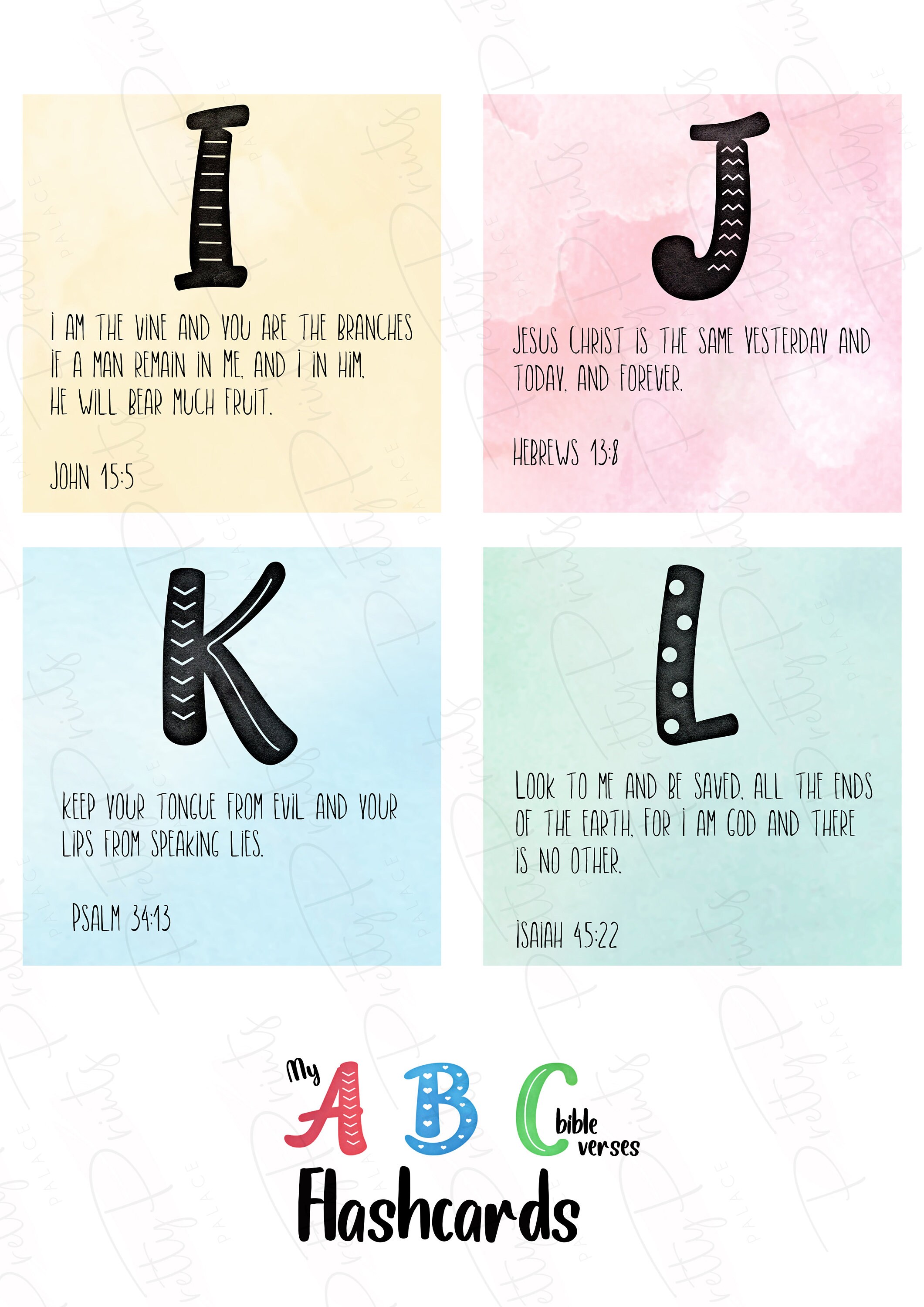 My A to Z Bible Verses Memory Verses Flashcard Scripture - Etsy UK