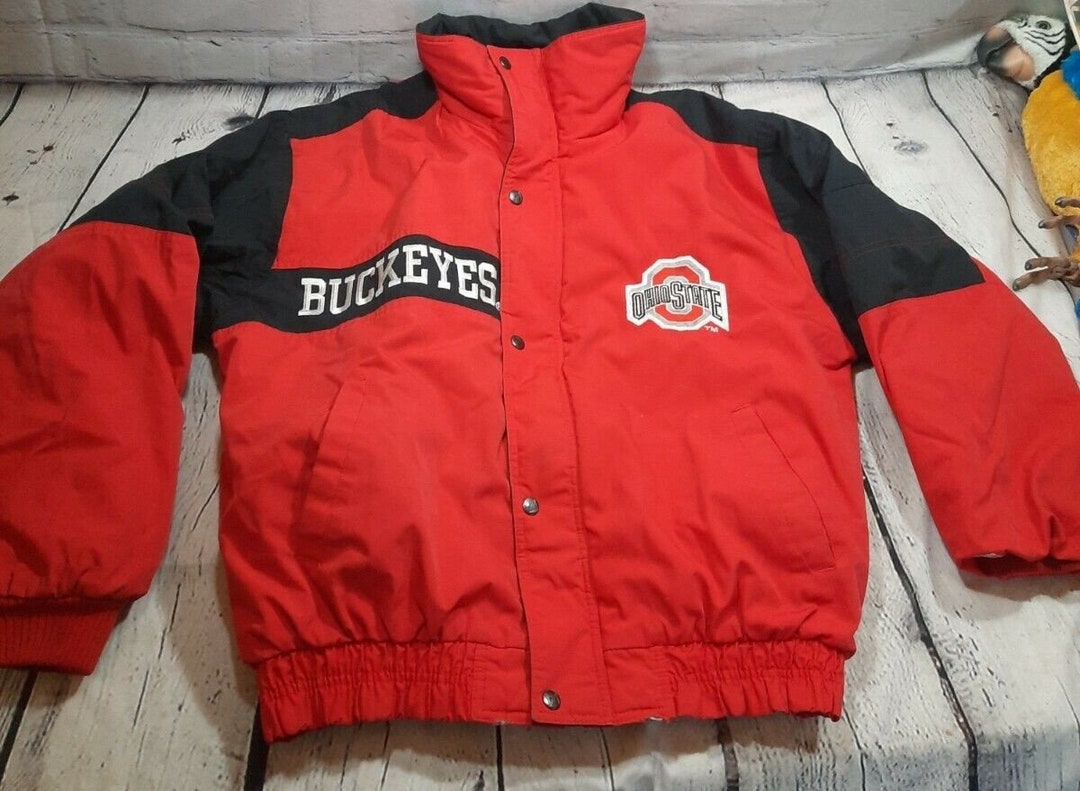 Vintage 1990s LOGO 7 Ohio State Buckeyes NCAA Full Zip-up Puffer Jacket ...