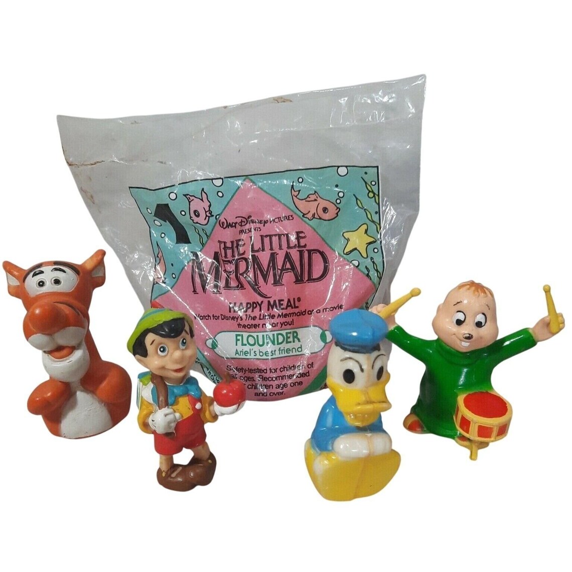 Disney PVC Figure Lot Tigger Pinocchio Donald Duck Chipmunks Flounder ...