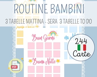 Italian Daily Routine Chart, Kids Visual Schedule (printable PDF) - Etsy